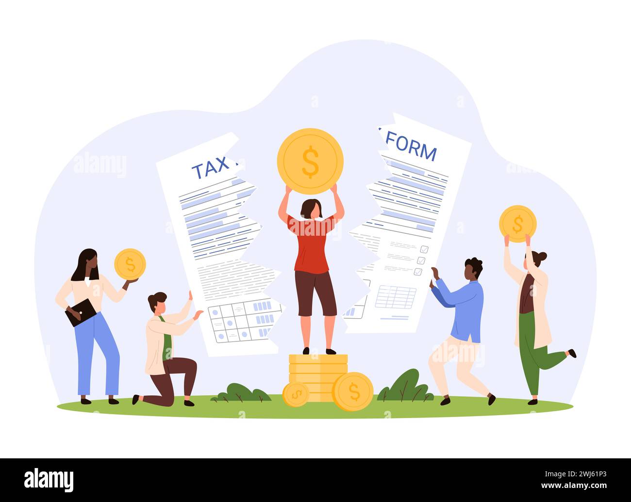 Reduce tax deduction, return of income, accounting. Tiny people cut ...