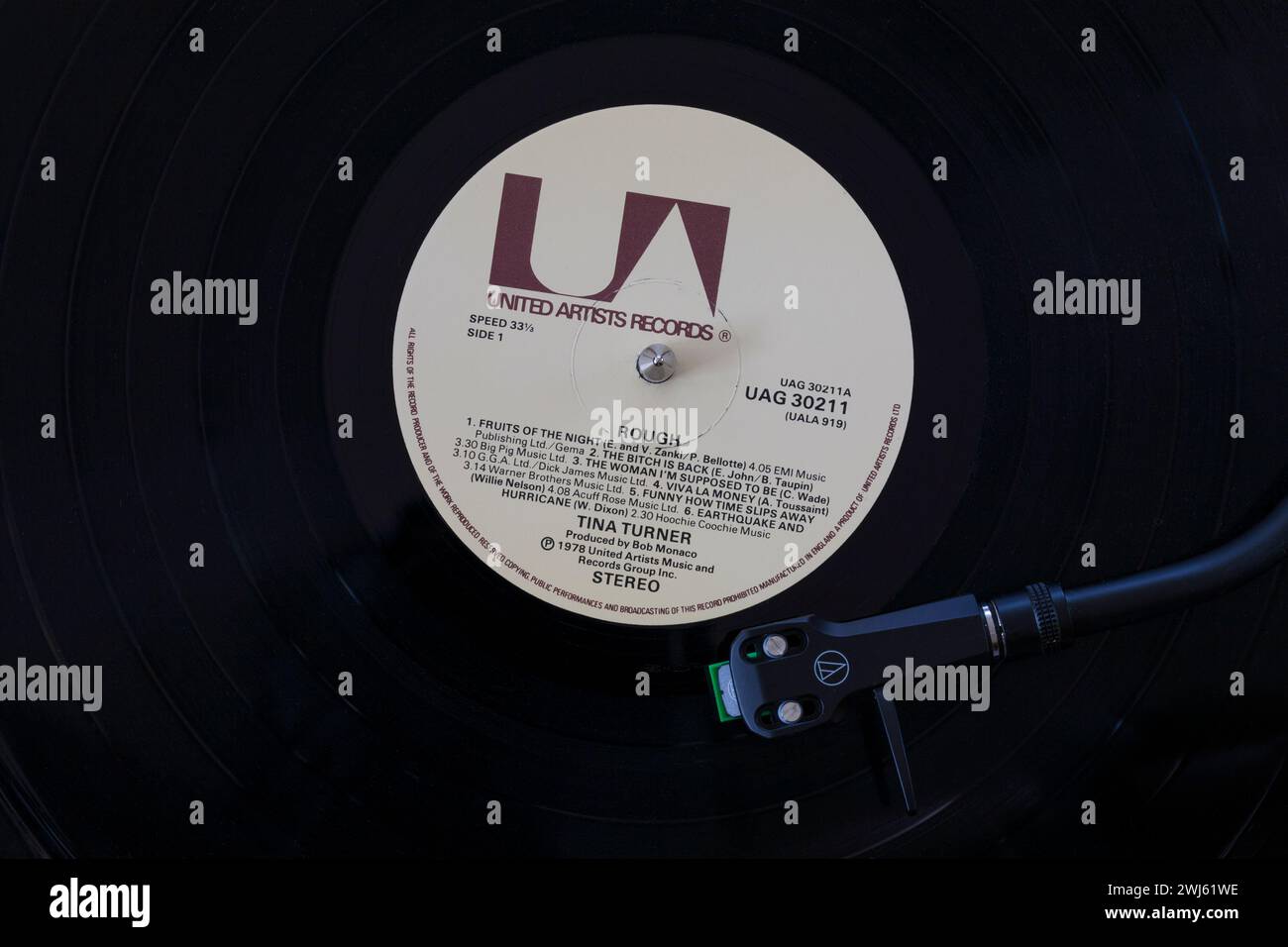 Tina Turner Rough vinyl record album LP with tonearm, cartridge ...
