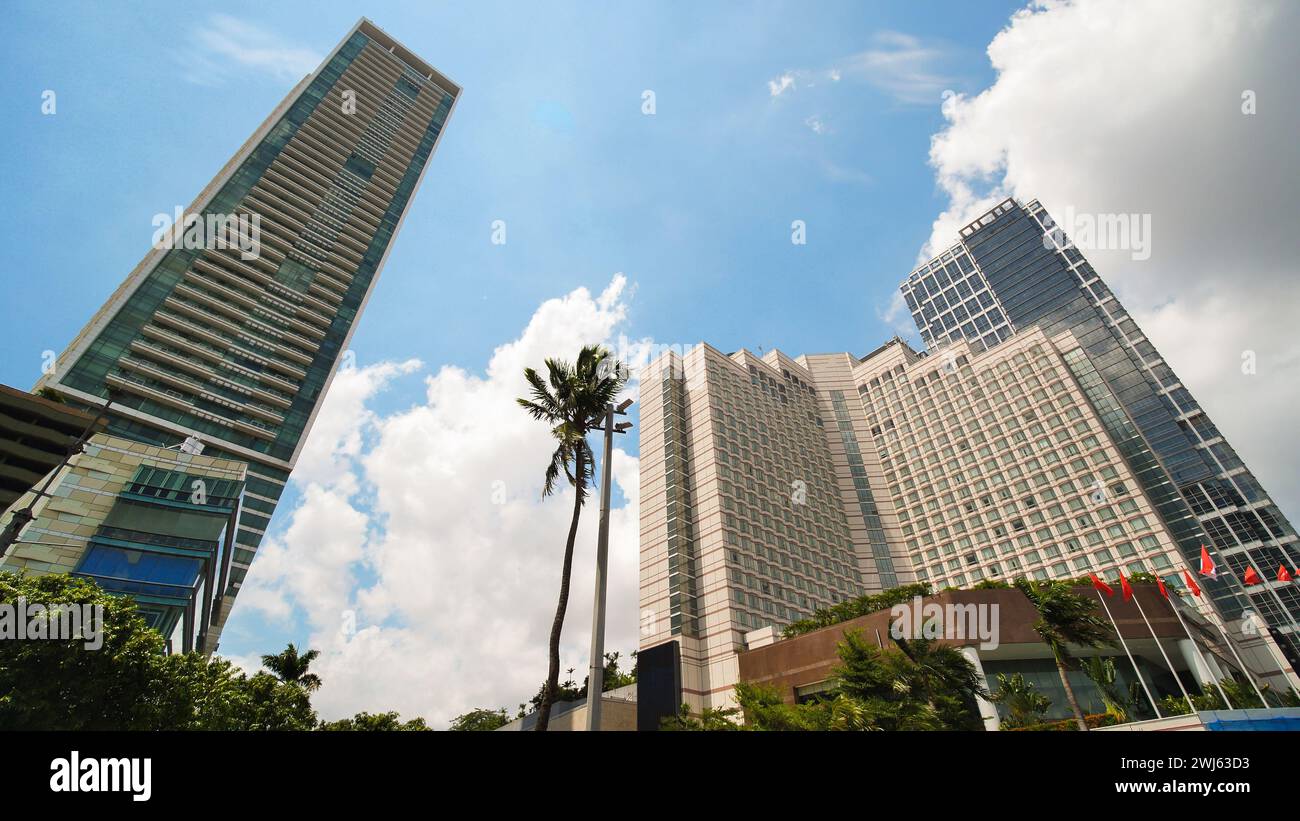 The streets of the skyscrapers of Jakarta, the capital of Indonesia ...