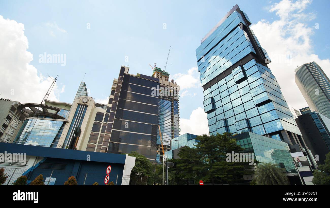 Skyscrapers of Jakarta, the capital of Indonesia, on a sunny day Stock ...