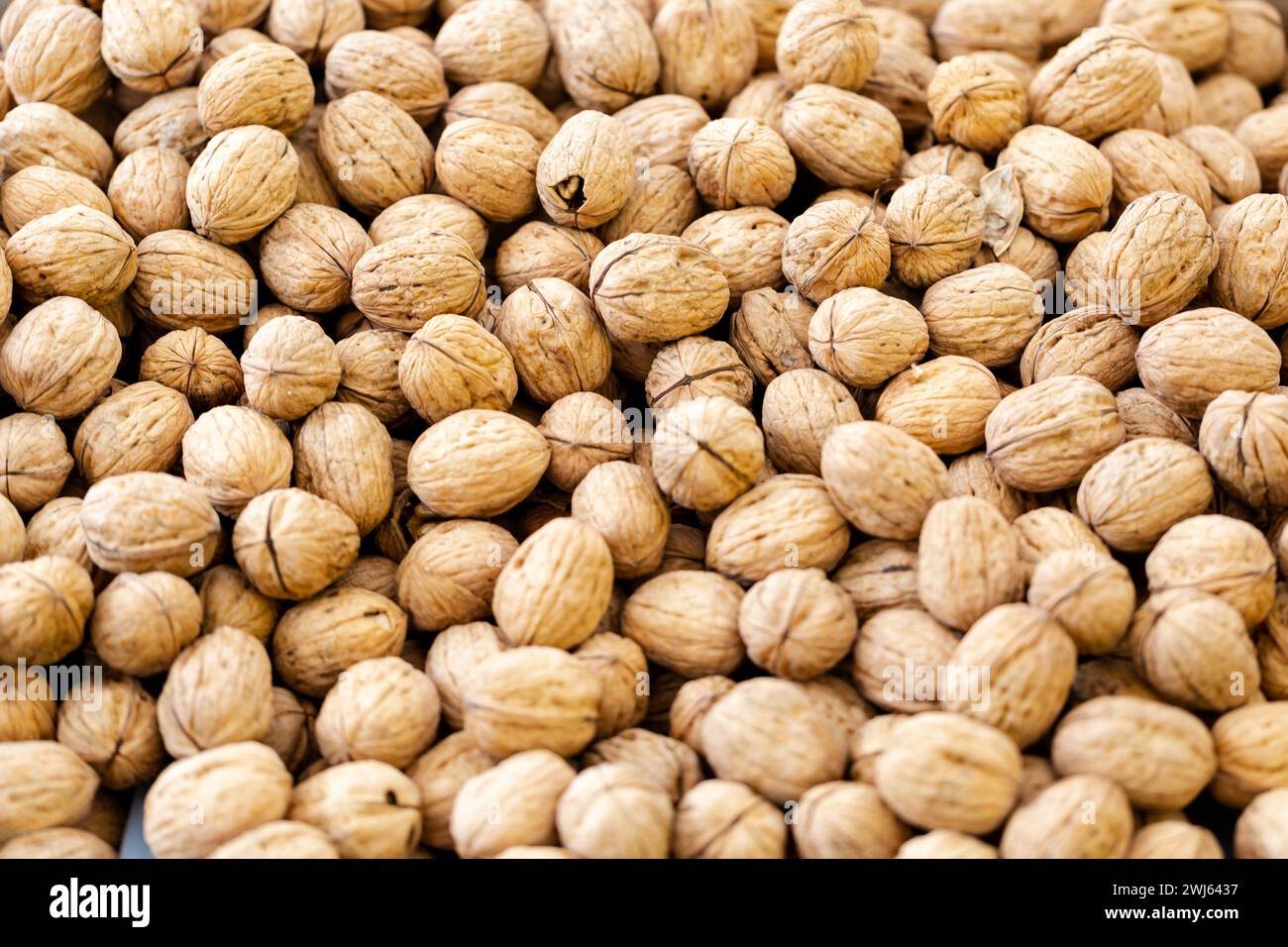 Walnuts in shells for sale Stock Photo - Alamy