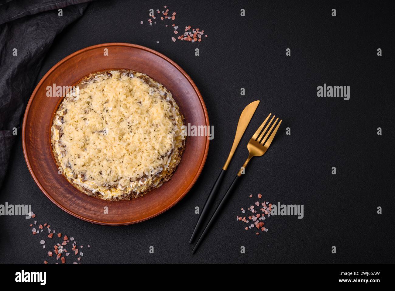 Delicious fresh pie with chicken liver Stock Photo - Alamy