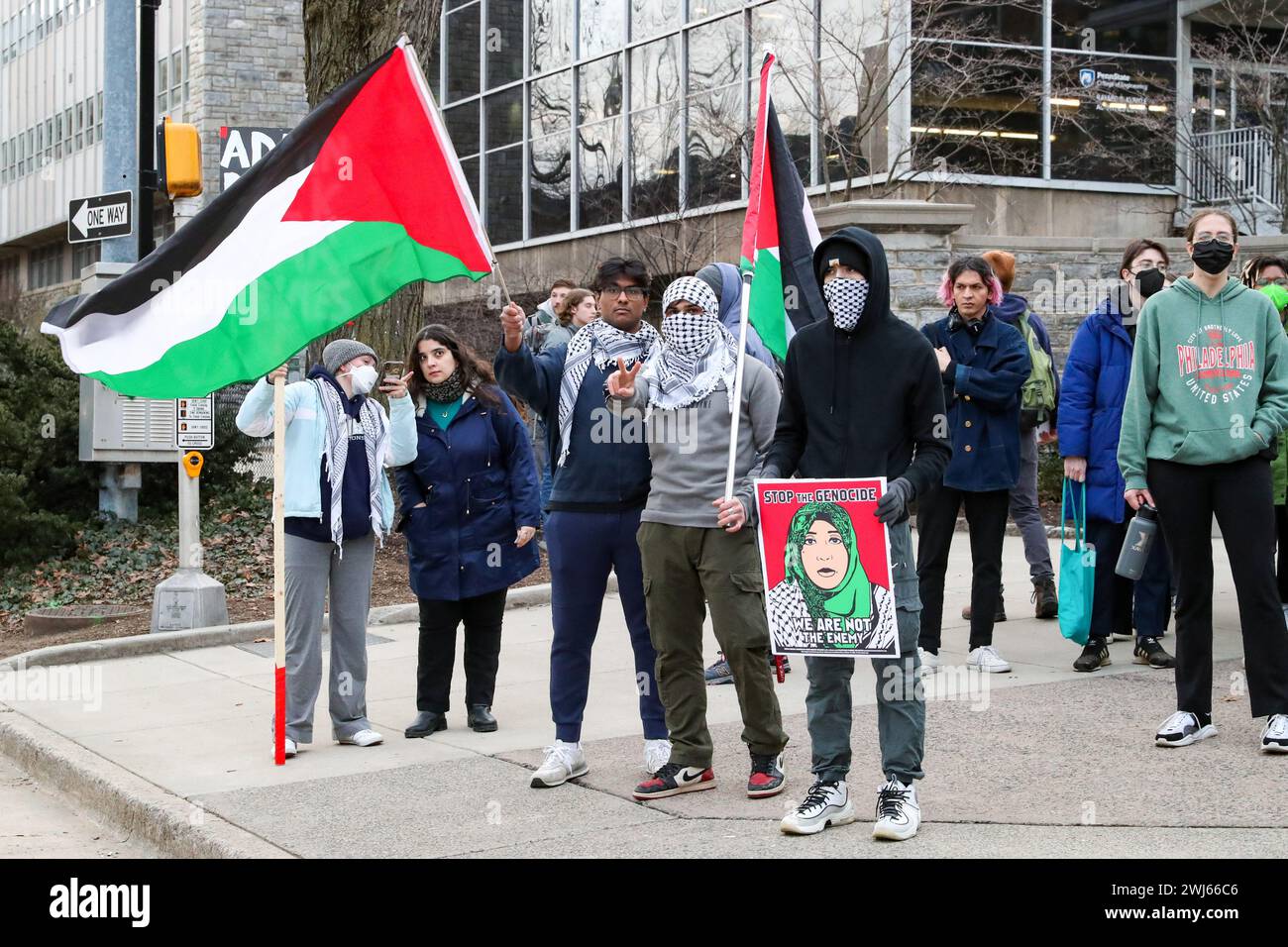 State College, United States. 12th Feb, 2024. Pro-Palestinian ...
