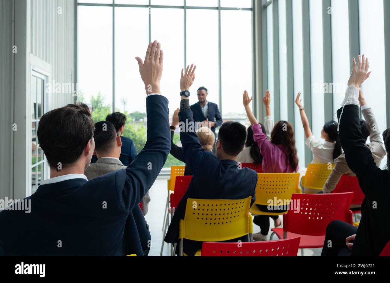 Business people having a meeting in the office discuss plans and ...