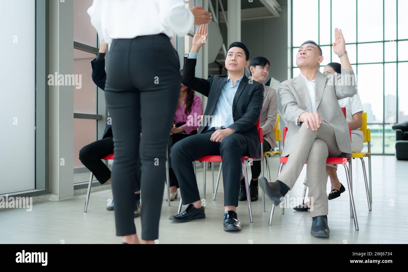 Business people having a meeting in the office discuss plans and ...