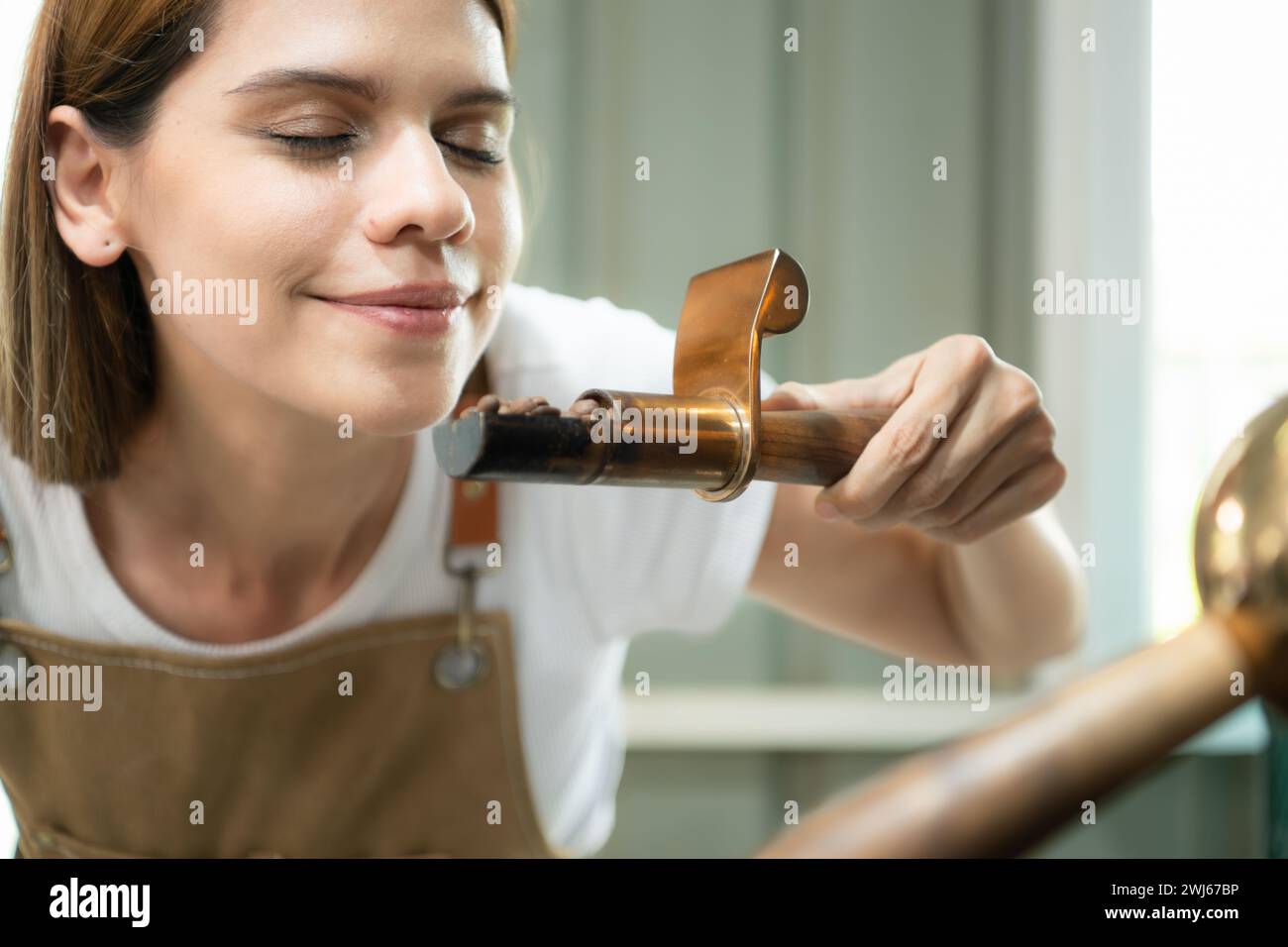 Operating professional coffee machine hi-res stock photography and ...