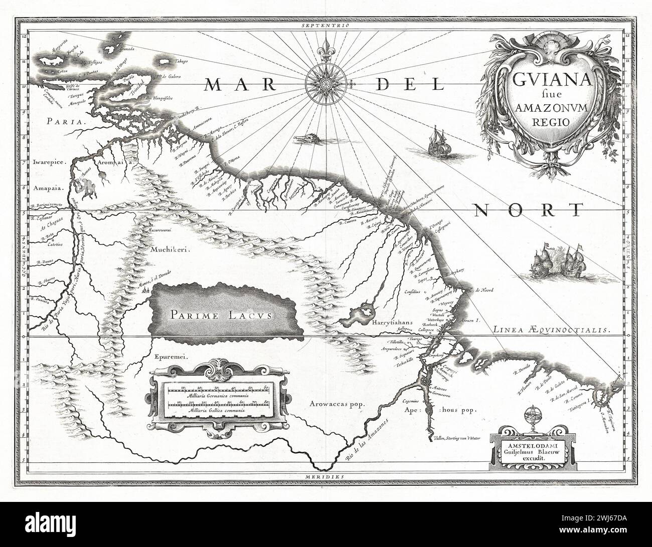 Old map of guyana Cut Out Stock Images & Pictures - Alamy