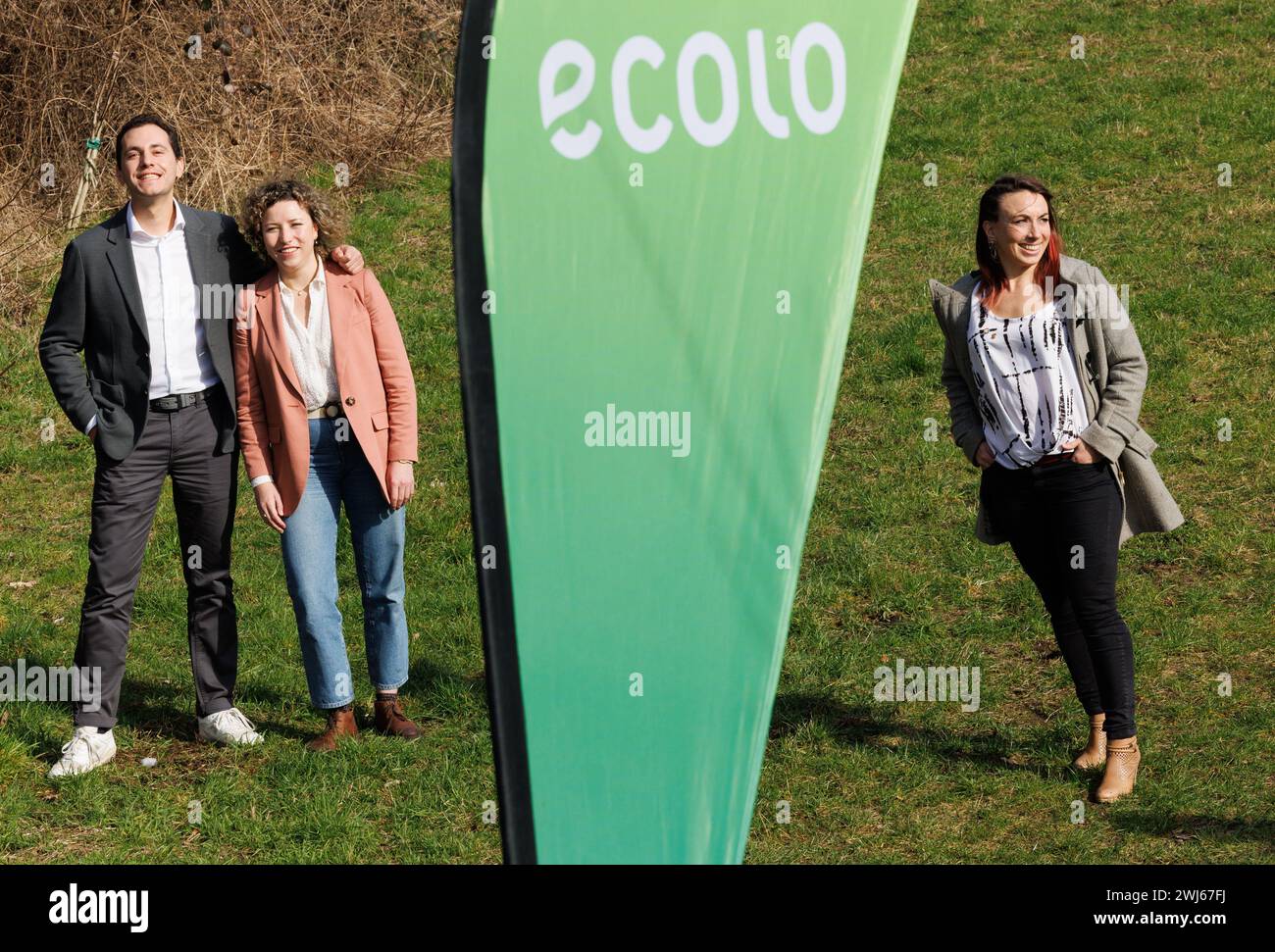 Samuel Cogolati, Sarah Schlitz and Charline Van Snick pose for the ...