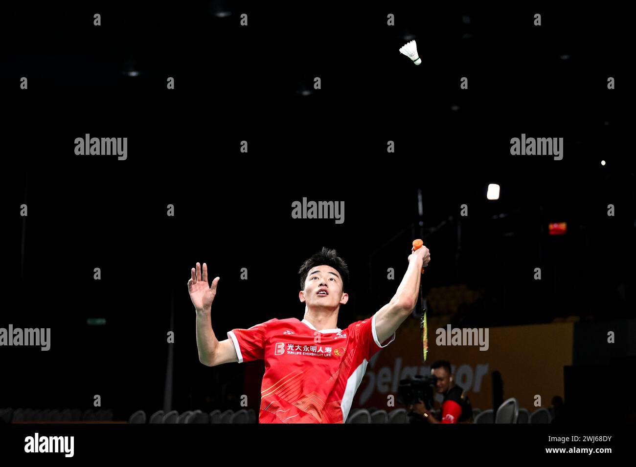 Shah Alam, Malaysia. 13th Feb, 2024. Wang Zhengxing of China competes ...