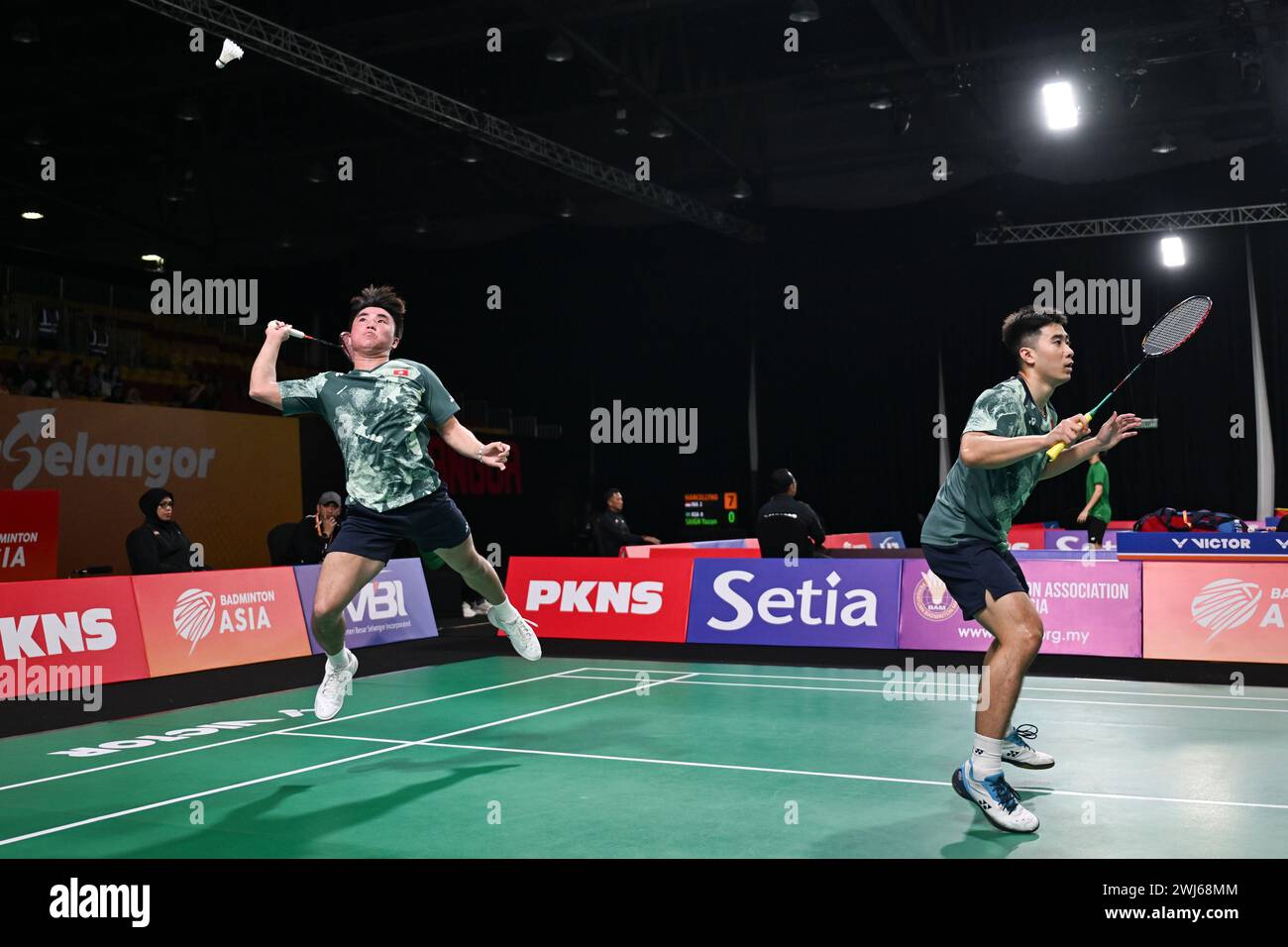 Shah Alam, Malaysia. 13th Feb, 2024. Lui Chun Wai (L)/Yeung Shing Choi ...