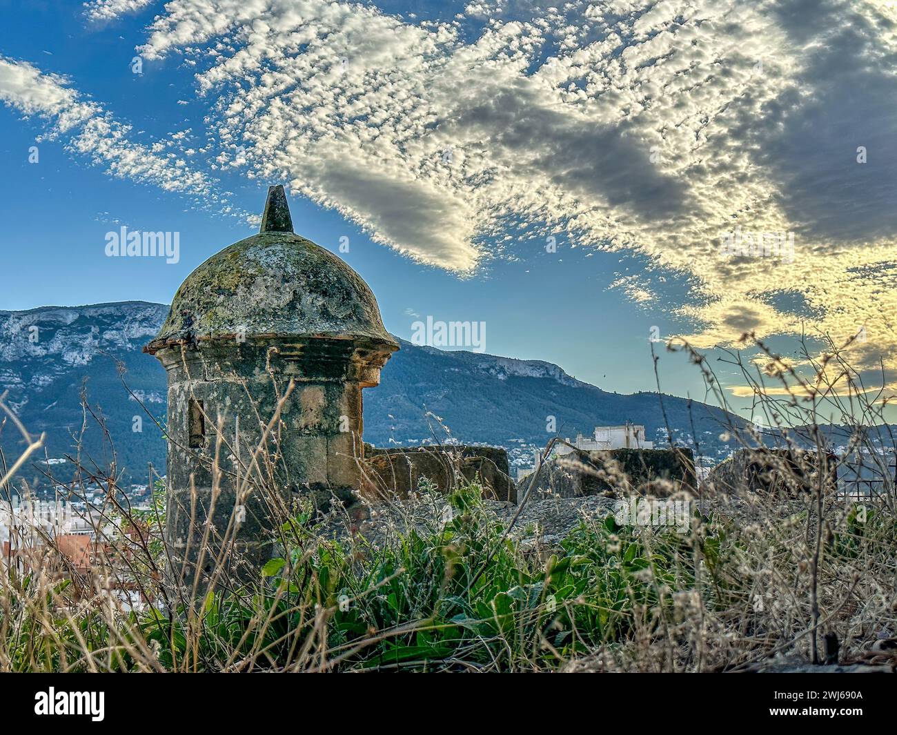Medival castle fort fortress in Denia, Alicante, Spain Stock Photo - Alamy