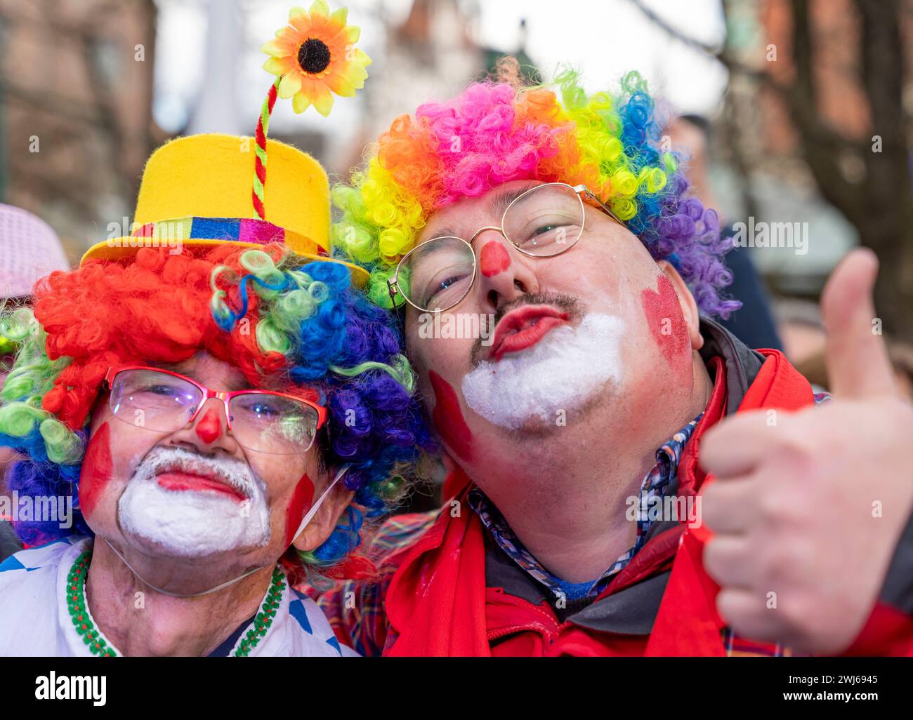 Munich, Germany. 13th Feb, 2024. Spectators watch the market women ...