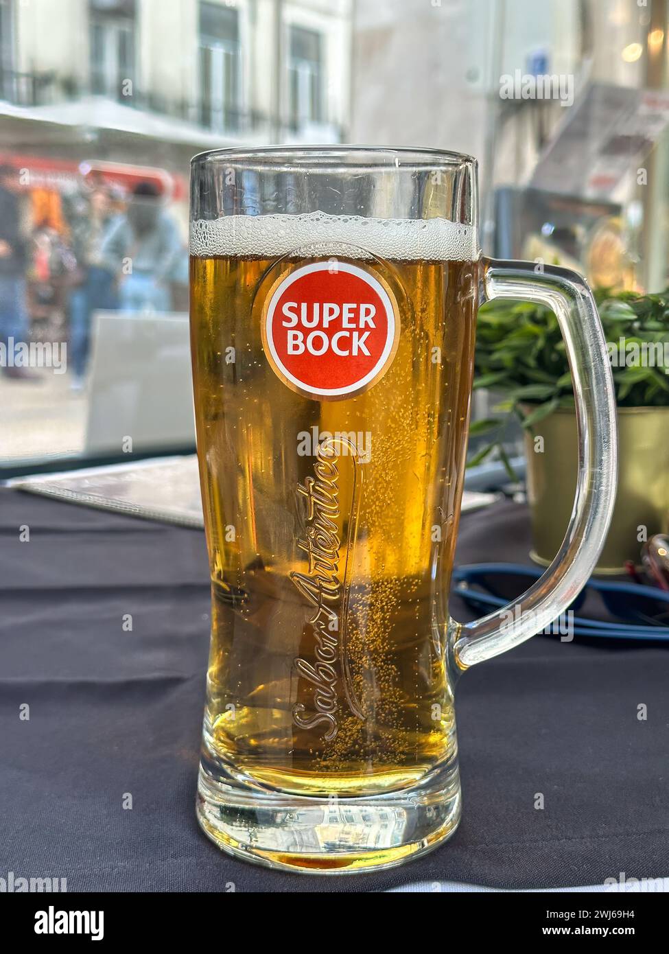 Super Bock beer in drinking glass Stock Photo - Alamy