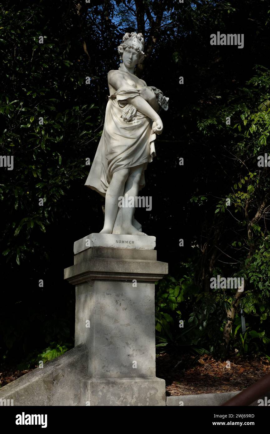 Summer - marble sculpture representing summer from the four seasons ...