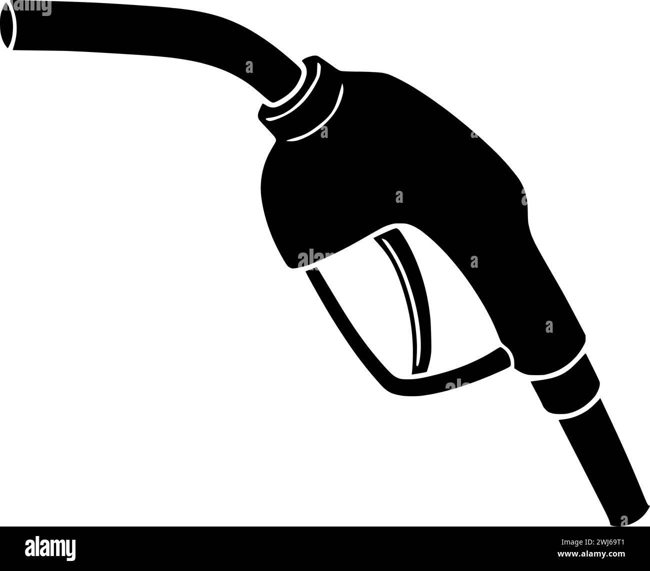 black petrol silhouette or flat hose illustration of fuel logo oil for ...