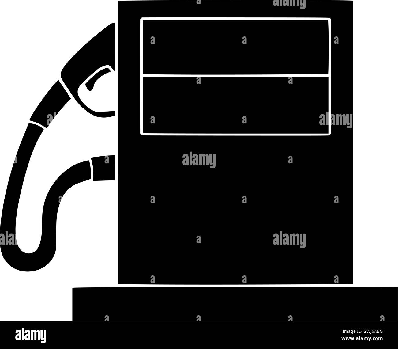 black petrol silhouette or flat hose illustration of fuel logo oil for ...