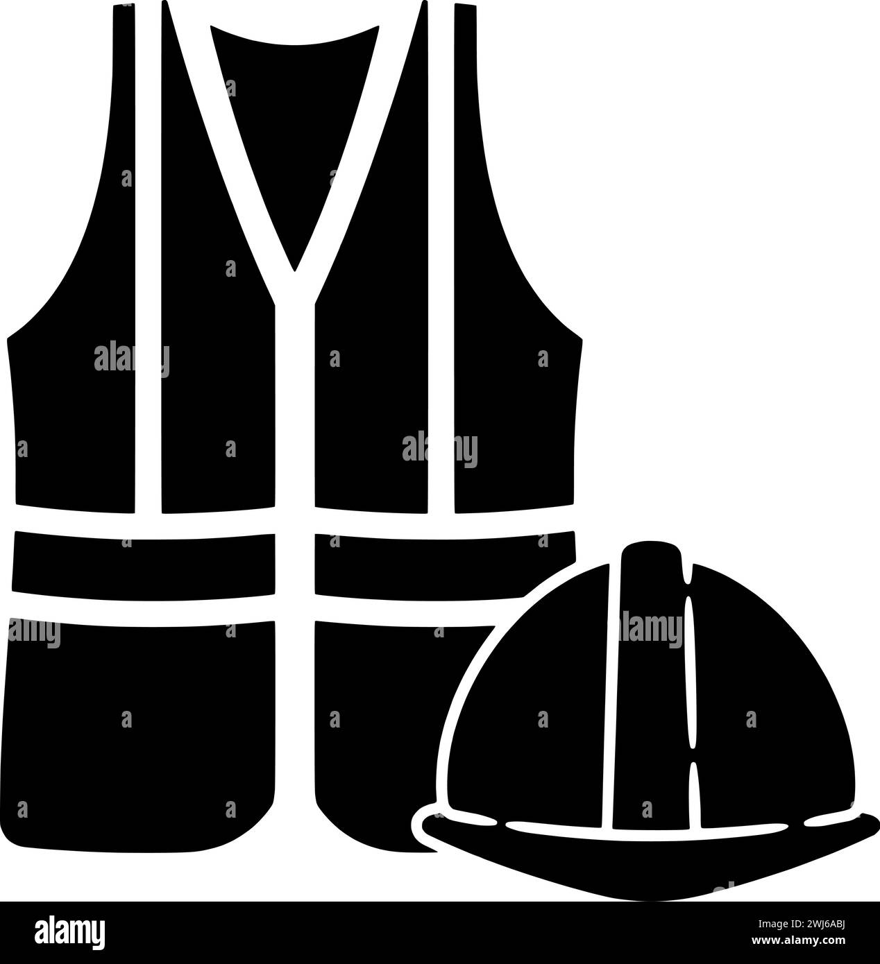 Engineer safety vest hardhat Black and White Stock Photos & Images - Alamy