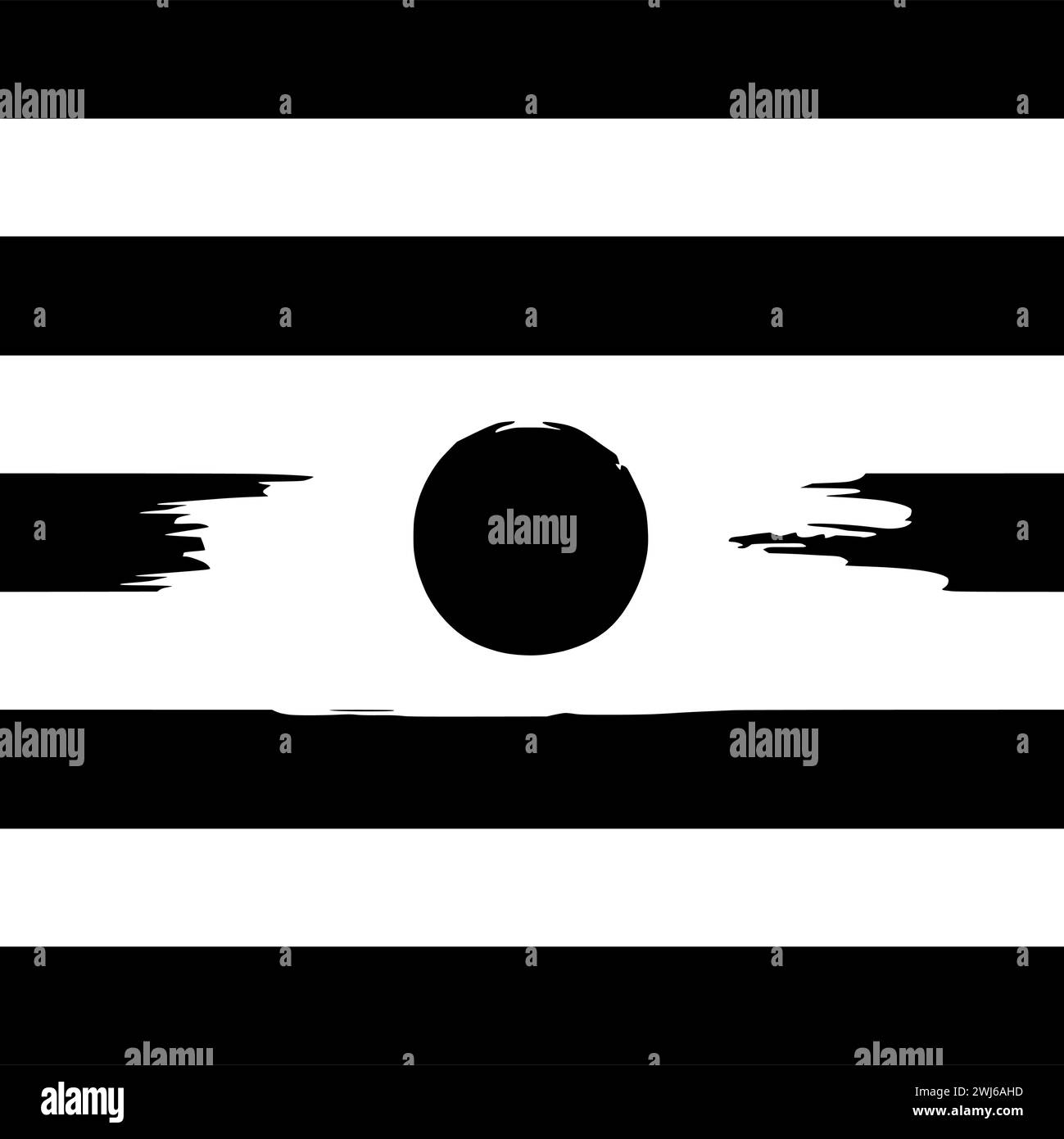 black japan silhouette or flat stripes illustration of flag logo ...