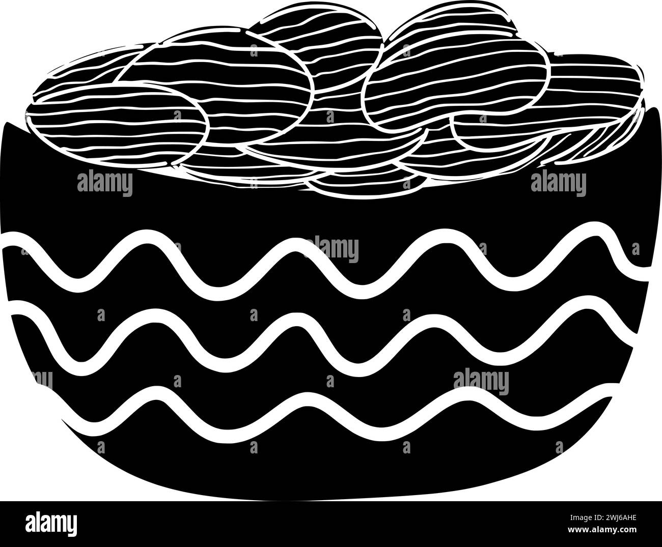 Pile of potato chips Black and White Stock Photos & Images - Alamy