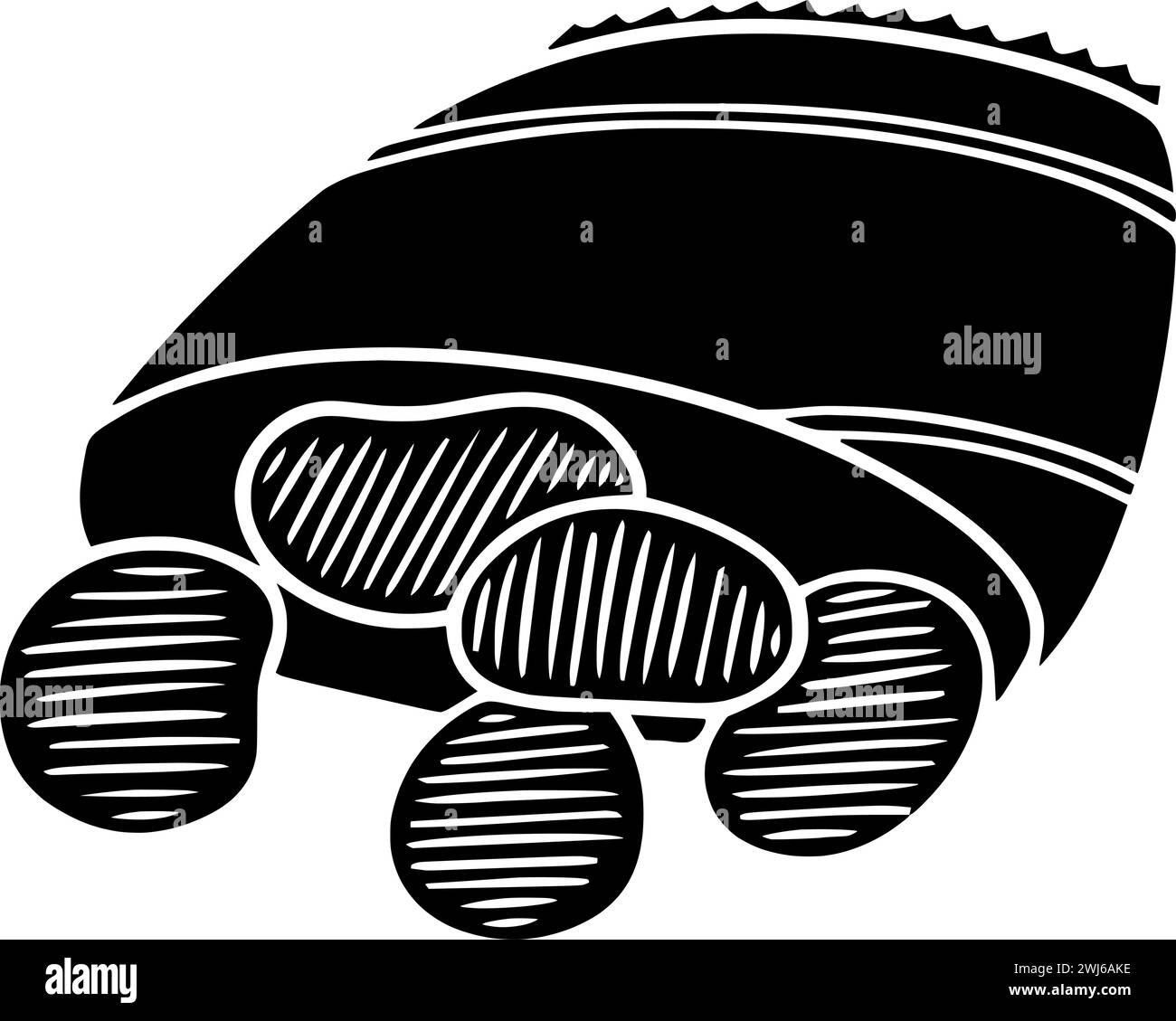 black potato silhouette or flat tortilla illustration of snack logo ...