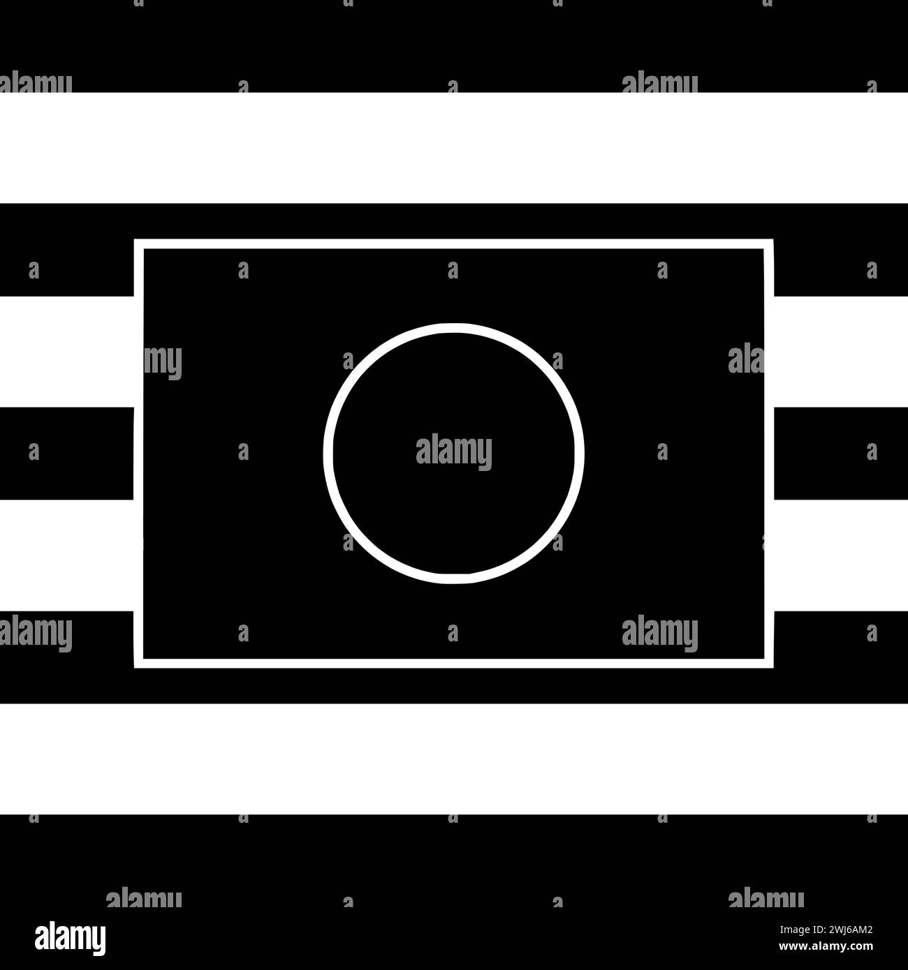 black japan silhouette or flat stripes illustration of flag logo ...