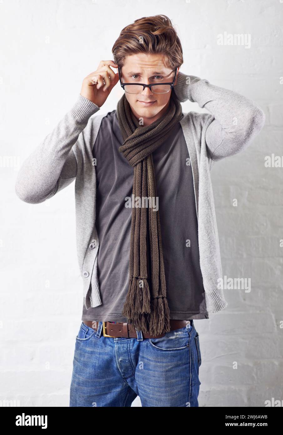 Thinking, confused and portrait of man with scratching head, gesture or ...