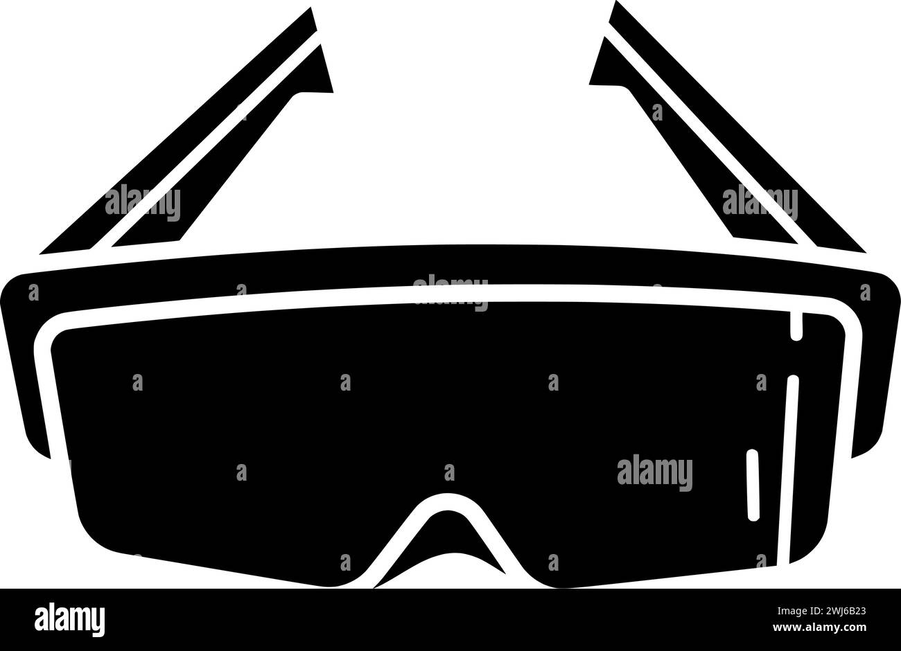 black glasses silhouette or flat sunglasses illustration of safety logo ...