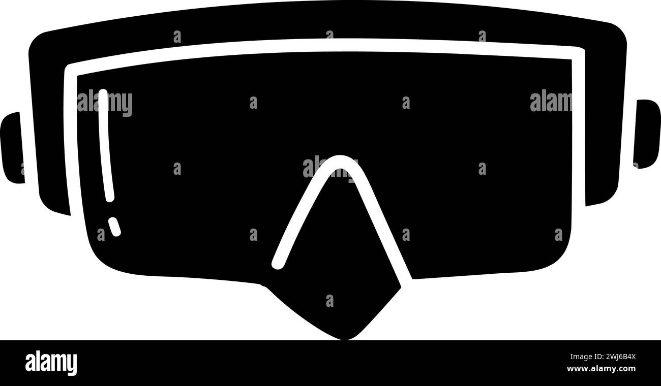 black glasses silhouette or flat sunglasses illustration of safety logo ...