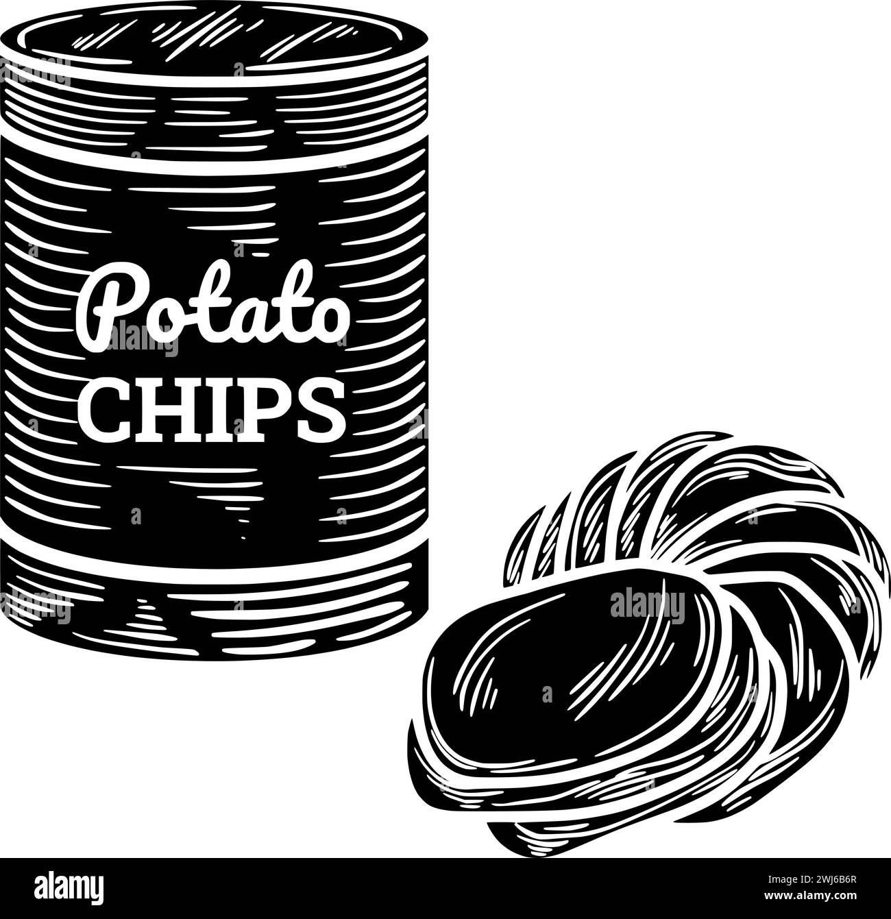 black potato silhouette or flat tortilla illustration of snack logo ...