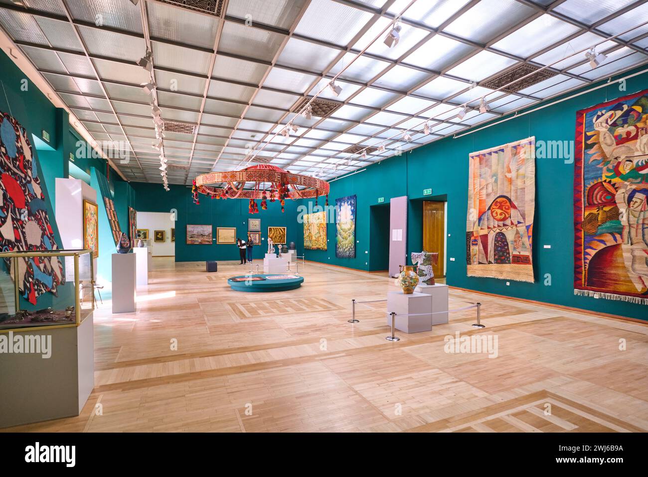 A gallery displaying some modern wool textile, fabric, weaving works ...