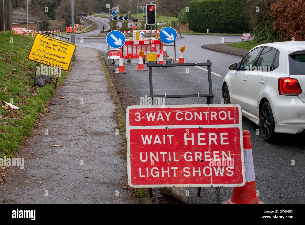 Temporary Traffic Lights Stock Photo - Alamy