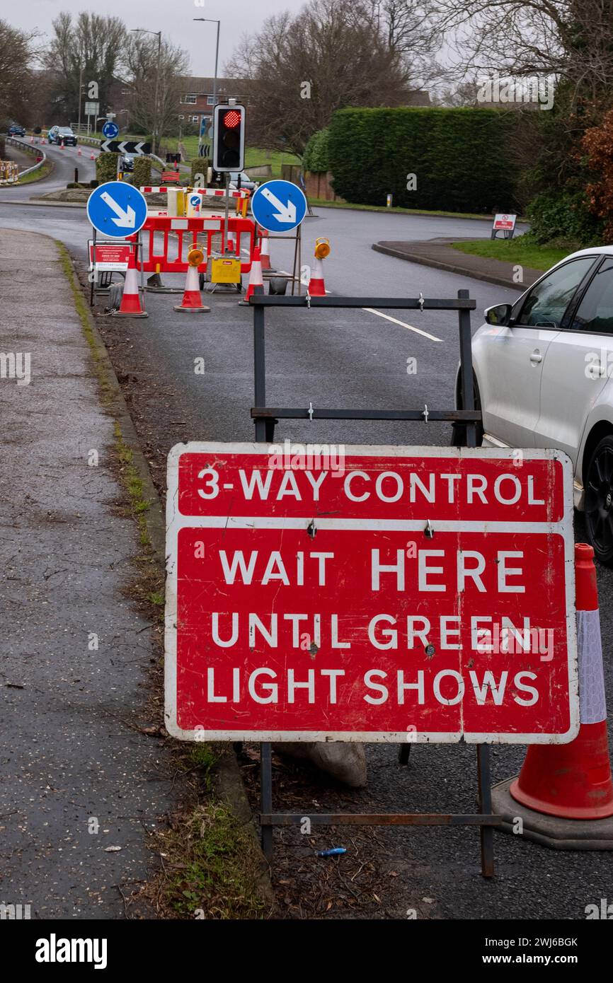 Temporary Traffic Lights Stock Photo - Alamy