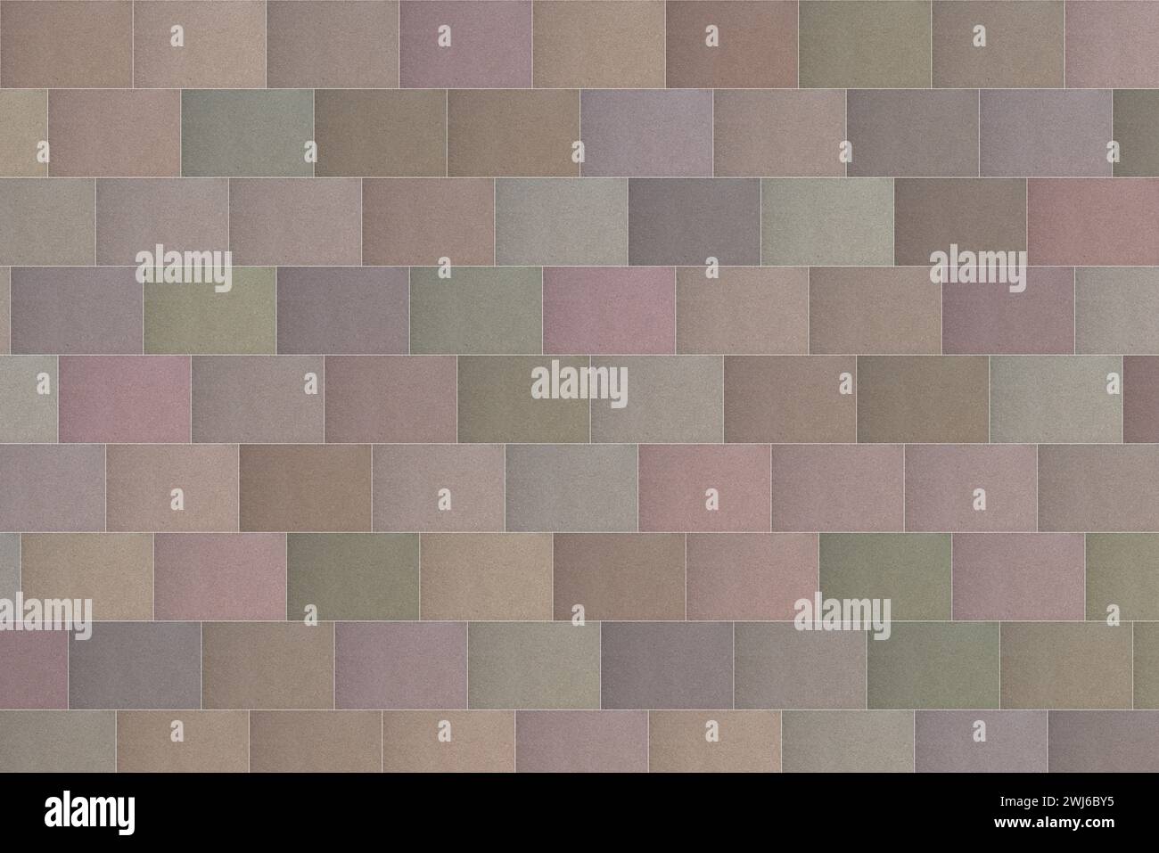 Pattern of rectangular paving slabs in different shades for background ...