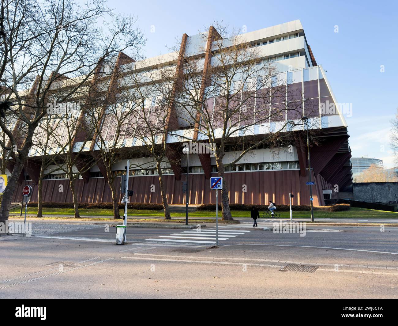 Strasbourg, France - Jan 10, 2024: A large, contemporary structure of ...