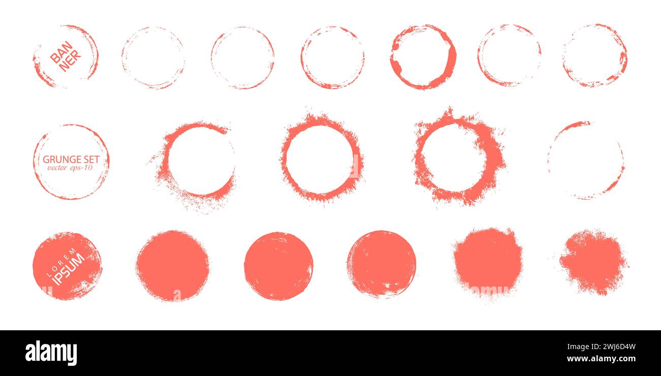 Round brush effect vector vectors hi-res stock photography and images ...