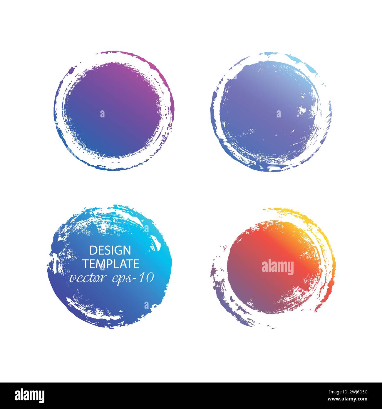 Gradient stamp vector.Grunge circles .Banners, Logos, Icons, Labels and Badges Set Stock Vector ...