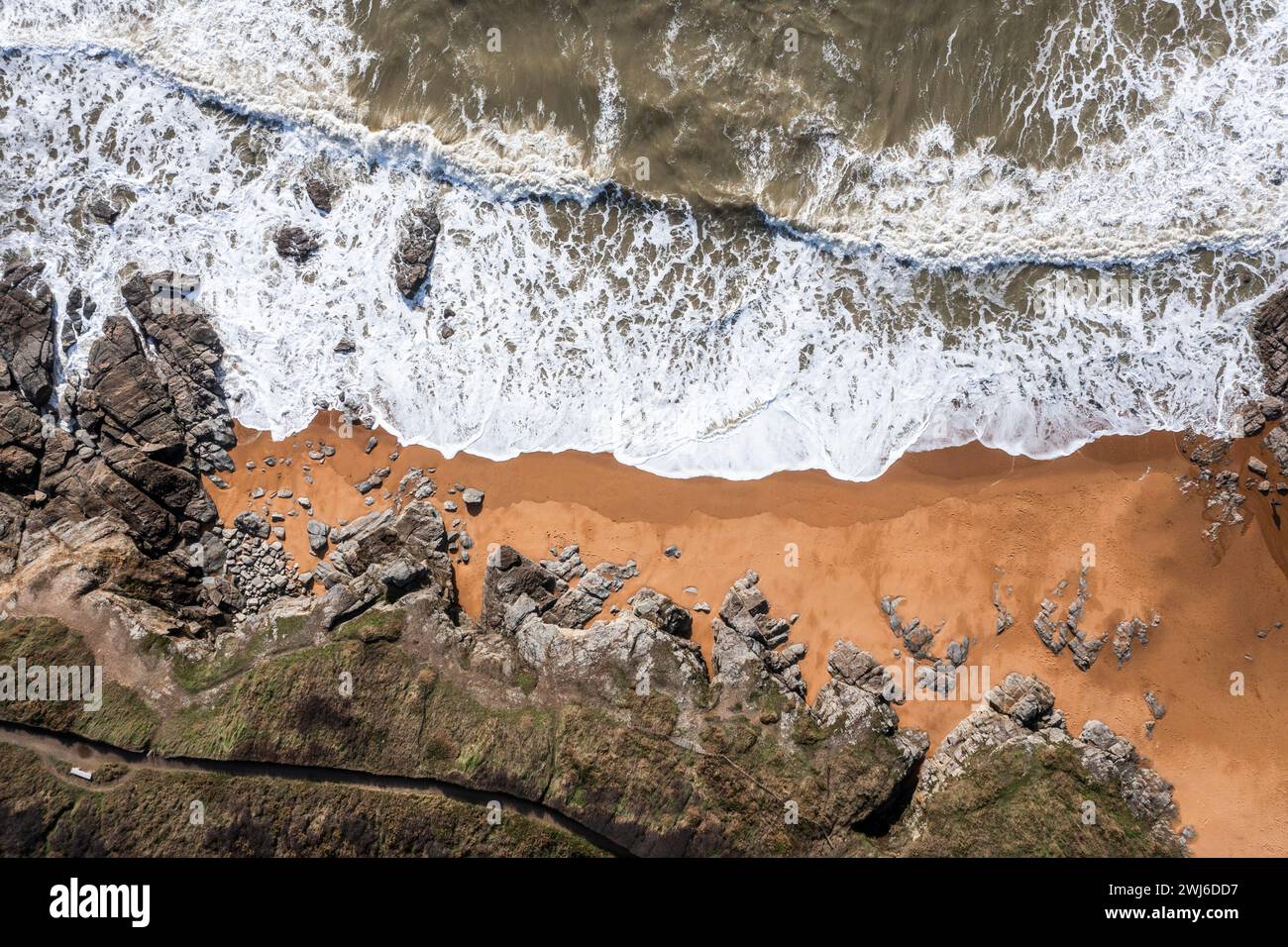 Beautiful landscape from the drone of the French rocky coast by the ...