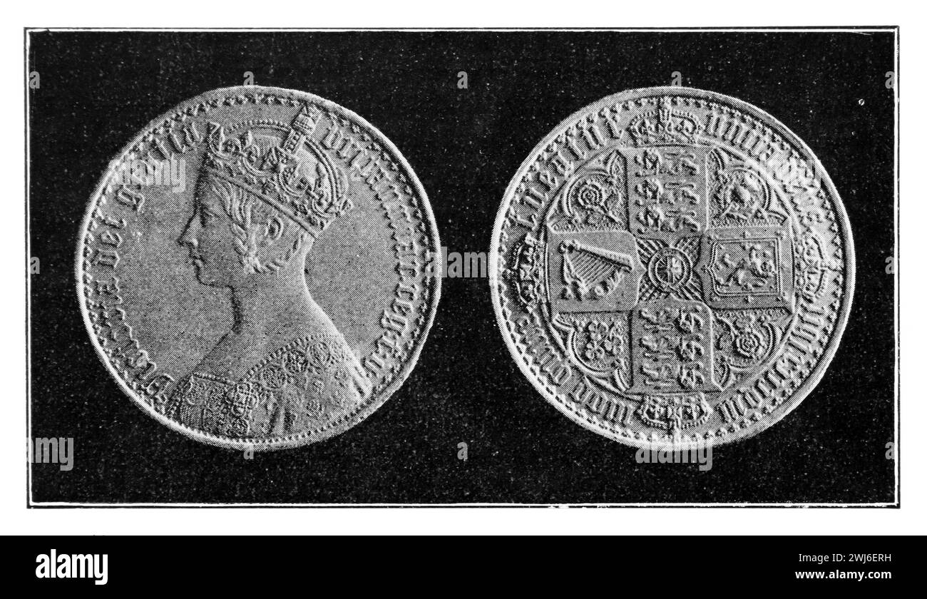 The "Gothic" Crown of Queen Victoria, 1847. Black and White ...