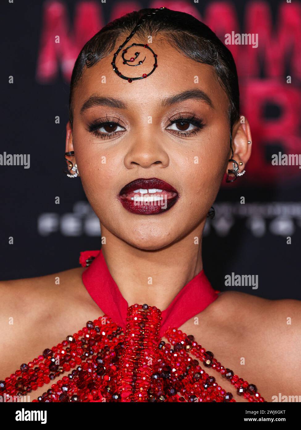 WESTWOOD, LOS ANGELES, CALIFORNIA, USA - FEBRUARY 12: Celeste O'Connor ...