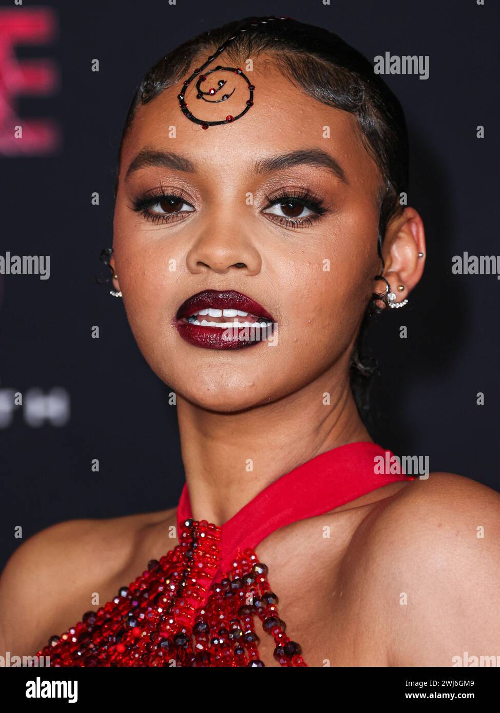 WESTWOOD, LOS ANGELES, CALIFORNIA, USA - FEBRUARY 12: Celeste O'Connor ...