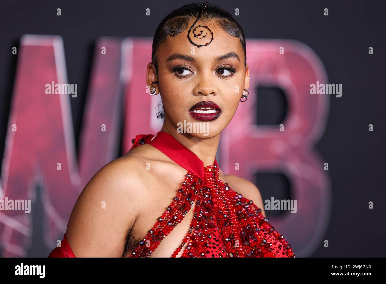 WESTWOOD, LOS ANGELES, CALIFORNIA, USA - FEBRUARY 12: Celeste O'Connor ...