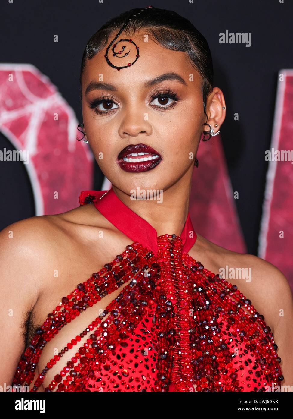 WESTWOOD, LOS ANGELES, CALIFORNIA, USA - FEBRUARY 12: Celeste O'Connor ...