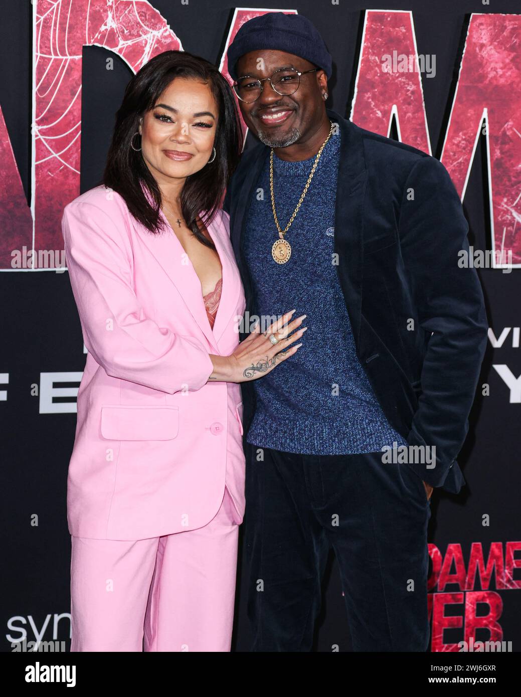 WESTWOOD, LOS ANGELES, CALIFORNIA, USA - FEBRUARY 12: Dannella Lane and ...