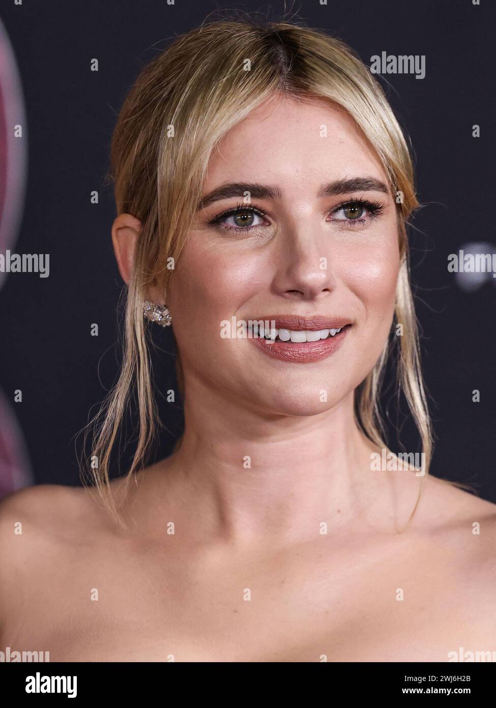 WESTWOOD, LOS ANGELES, CALIFORNIA, USA - FEBRUARY 12: Emma Roberts ...