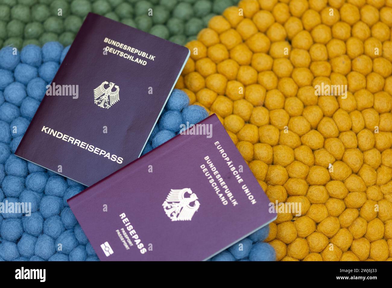Berlin, Germany. 13th Feb, 2024. A child's passport and a passport are ...