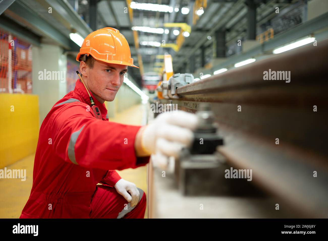 After the electric train is parked in the electric train repair shop ...
