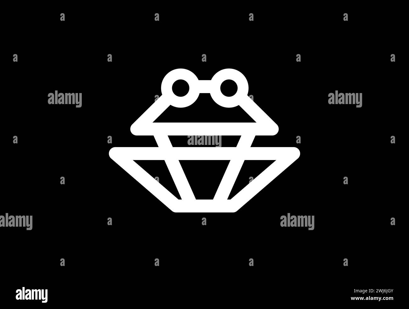 Abstract geometric frog logo design vector illustration. Animal logo ...