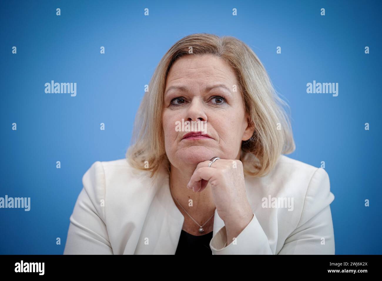 Berlin, Germany. 13th Feb, 2024. Nancy Faeser (SPD), Federal Minister ...