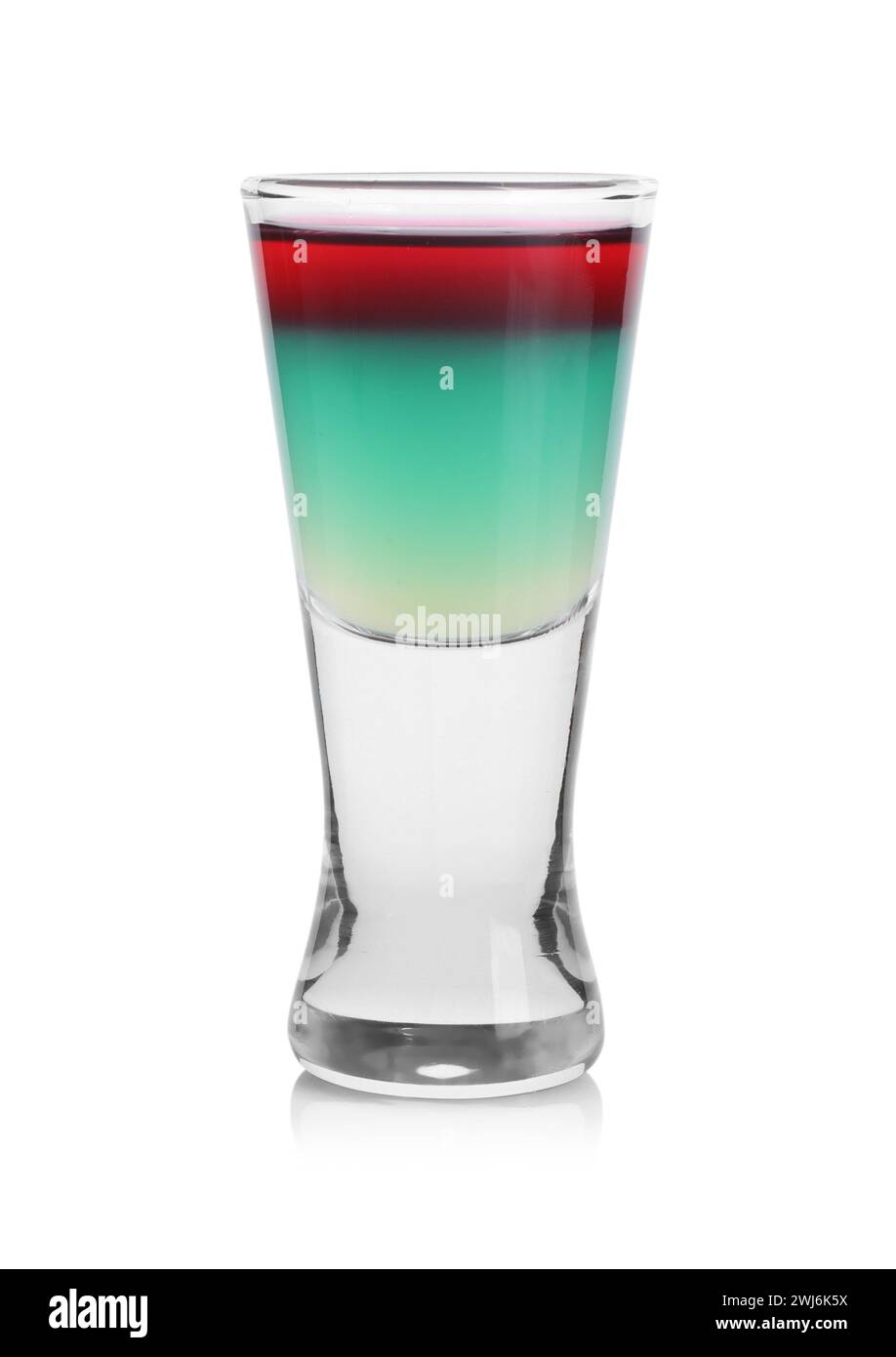 Shooter in shot glass isolated on white Stock Photo - Alamy