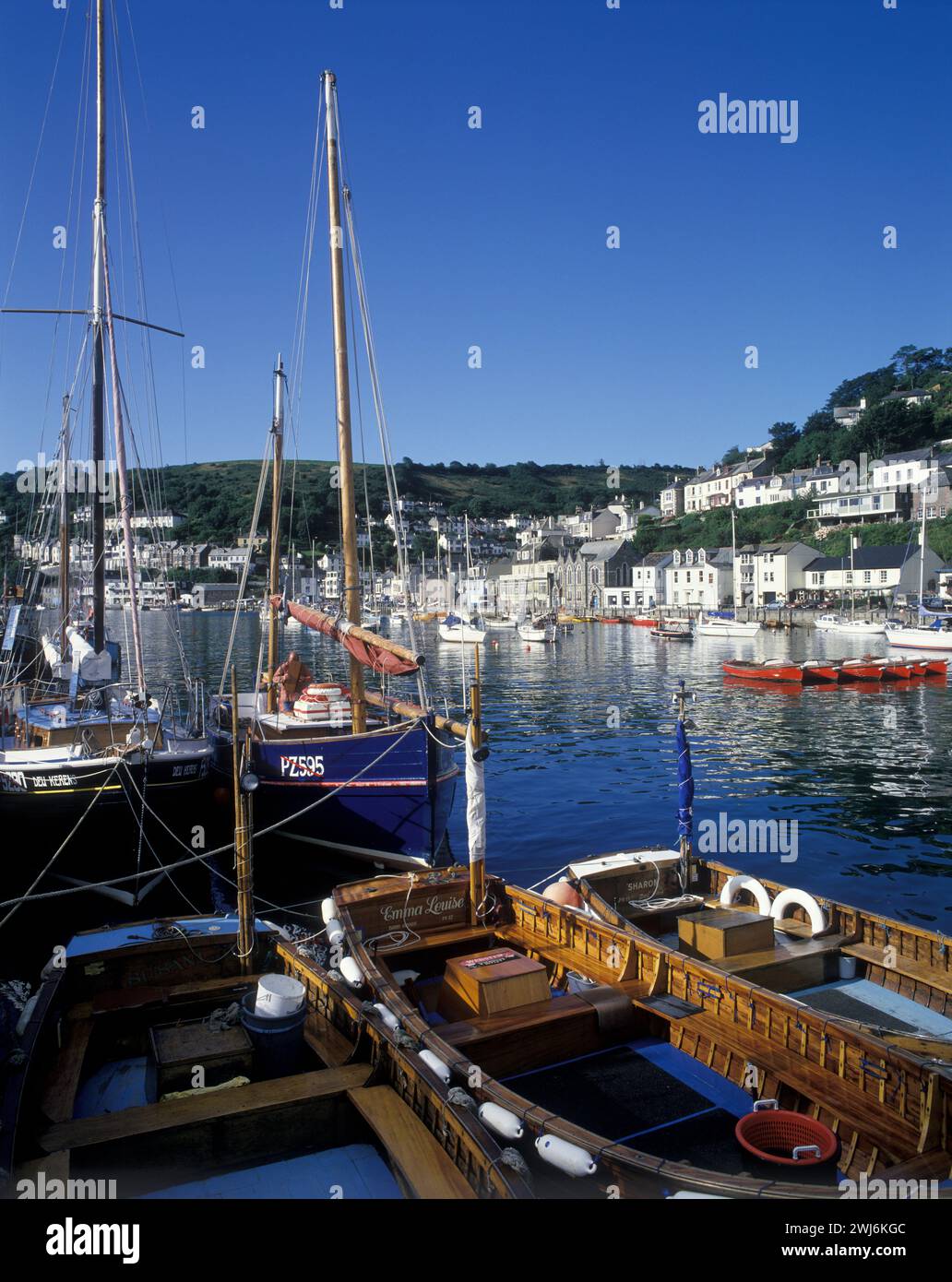 UK, Cornwall, West Looe, fishing village Stock Photo - Alamy